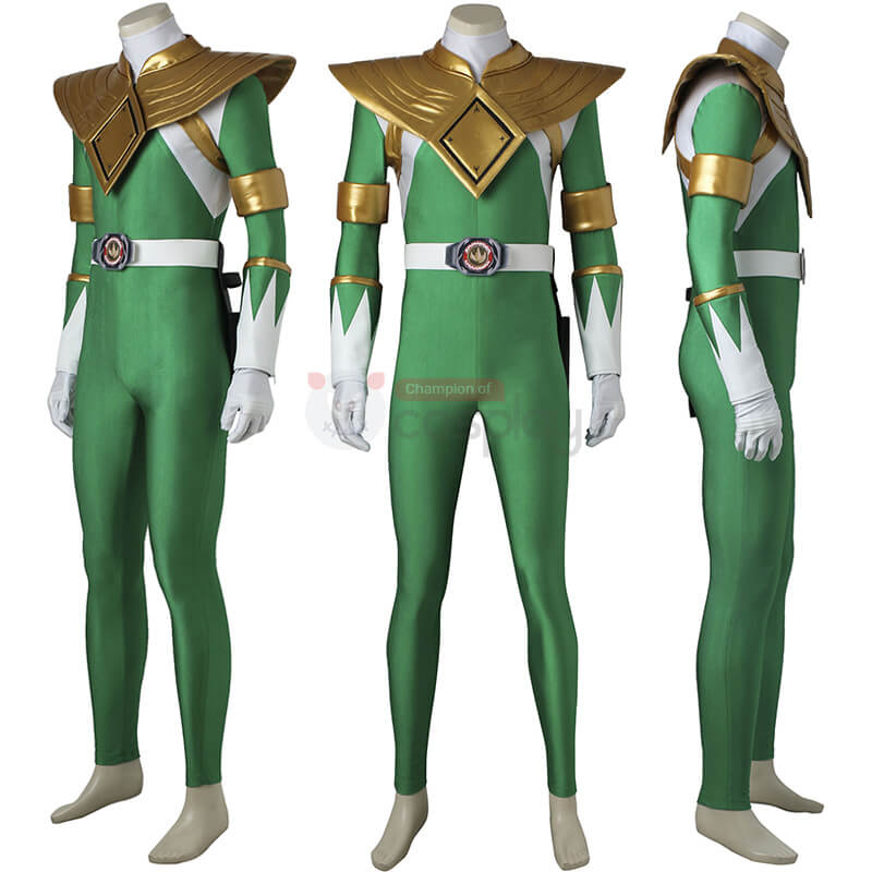 Ready To Ship Mighty Morphin Power Rangers Cosplay Costume Green ...